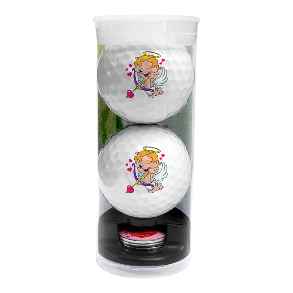 DisplayNest Golf Ball Gift Pack - Valentine's Day Cupid – Linkswalkerdirect